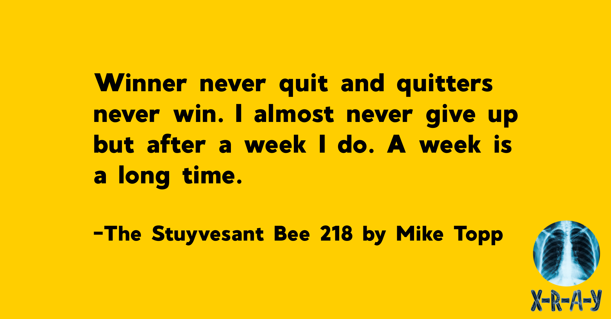 THE STUYVESANT BEE 218 by Mike Topp | X-R-A-Y