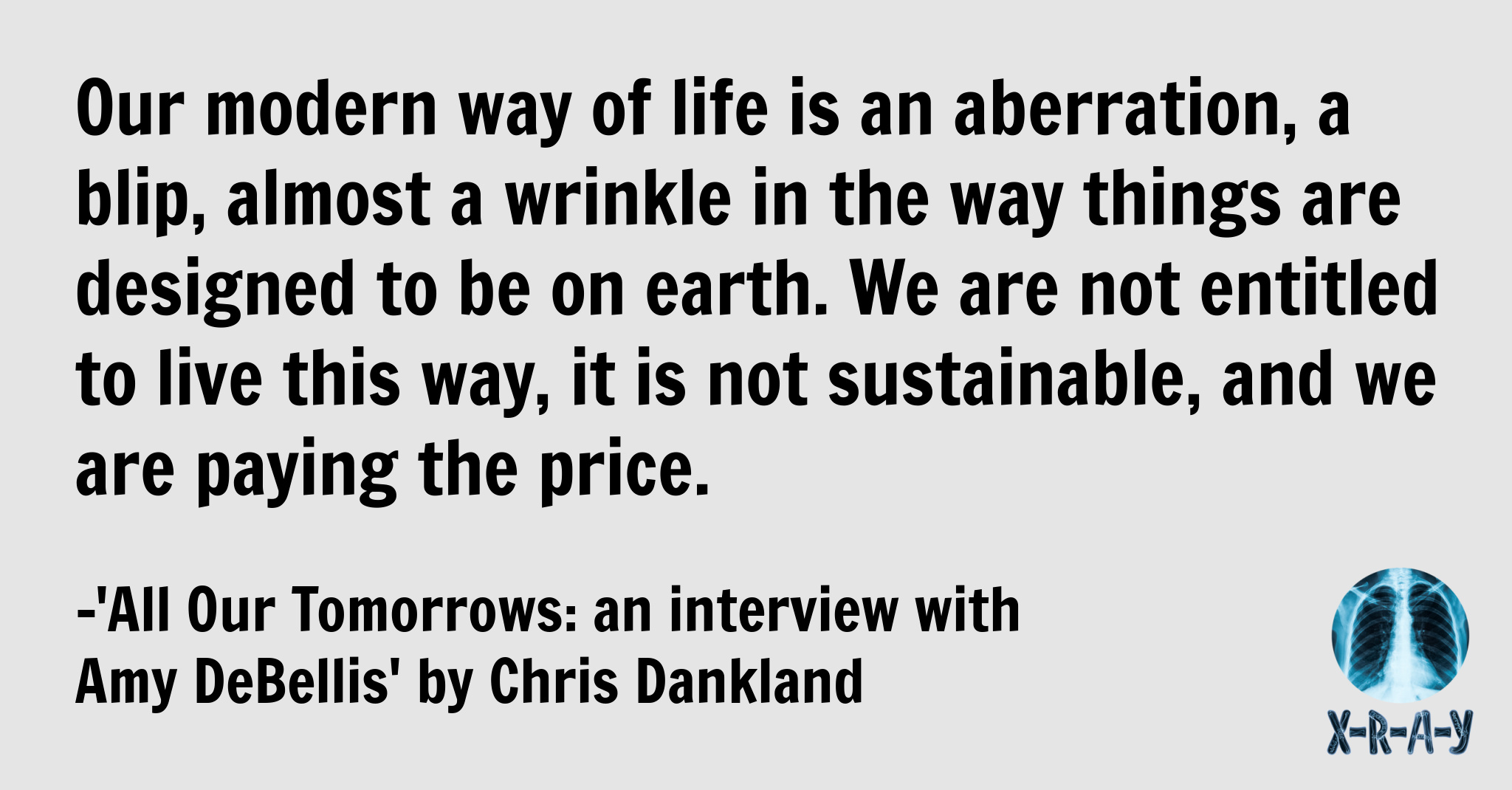 ALL OUR TOMORROWS: AN INTERVIEW WITH AMY DEBELLIS by Chris Dankland | X ...